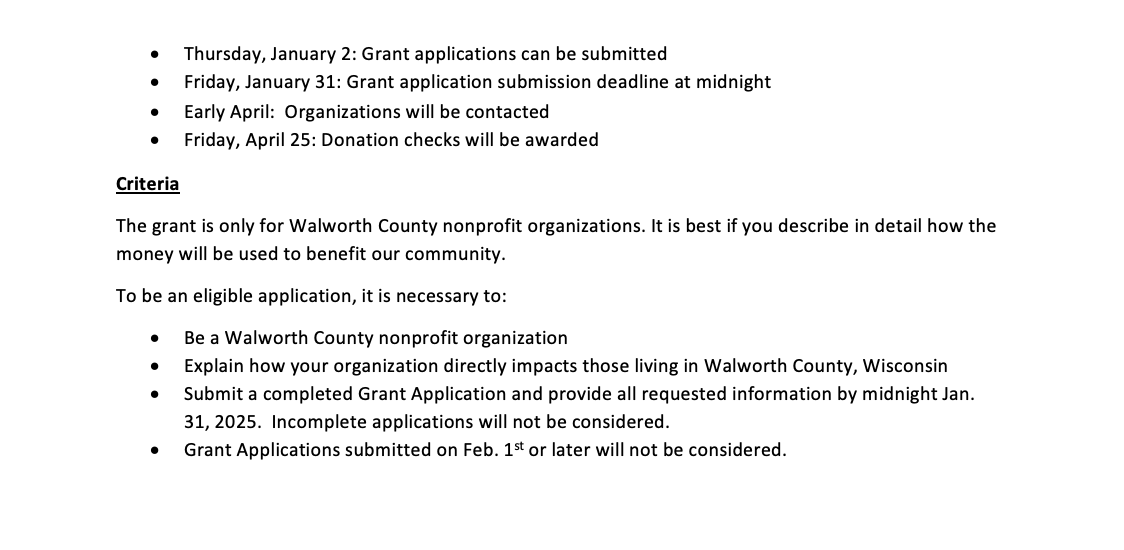 50k Impact Grant - Geneva Lake Women's Association